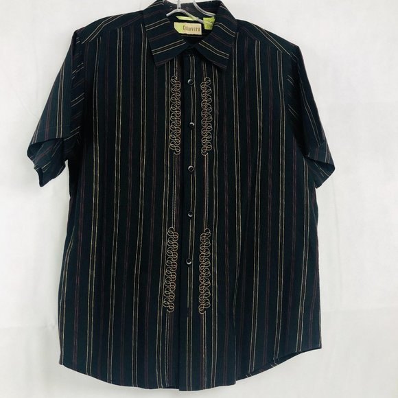 Cubavera | Shirts | Cubavera Short Sleeve Striped Elegant Shirt Size L ...